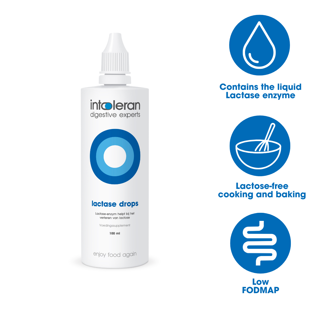 Lactase drops - 100 ml | Make dairy products lactose-free! | Intoleran
