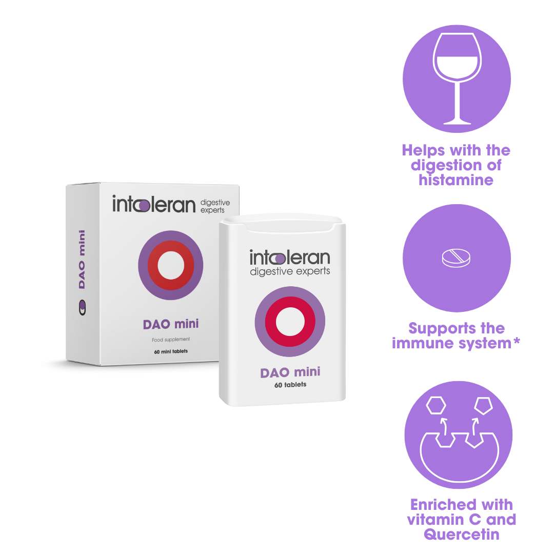 DAO mini - dispenser 60 tablets | Contains Diamine Oxidase | Intoleran