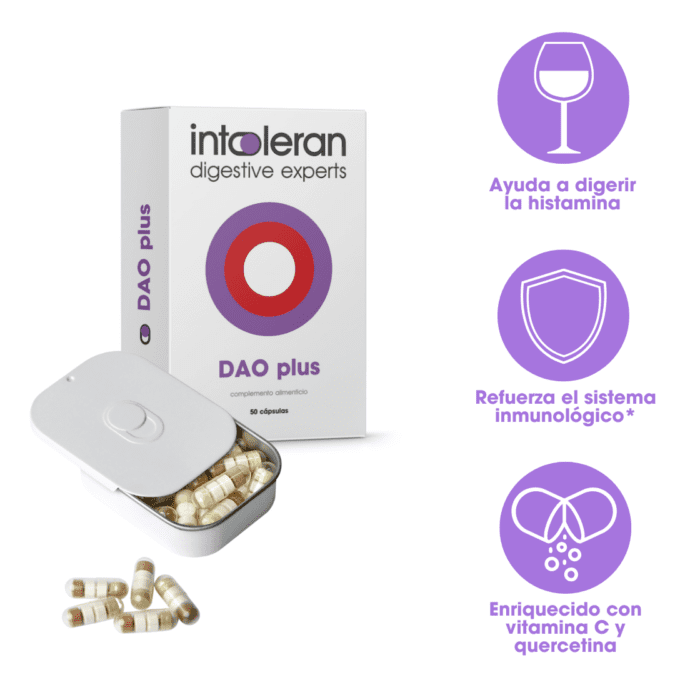 DAO plus - 50 cápsulas | Intoleran España