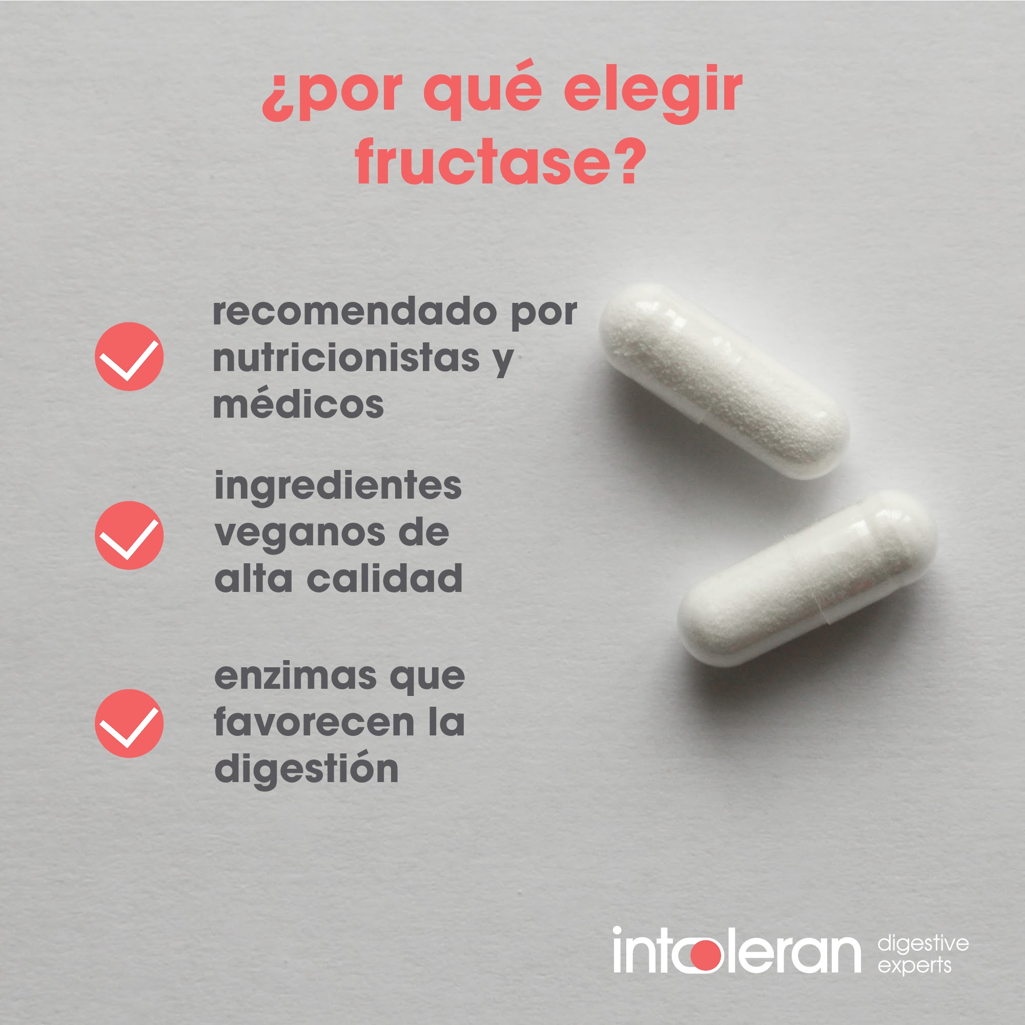 Fructase - 36 cápsulas | Intoleran España
