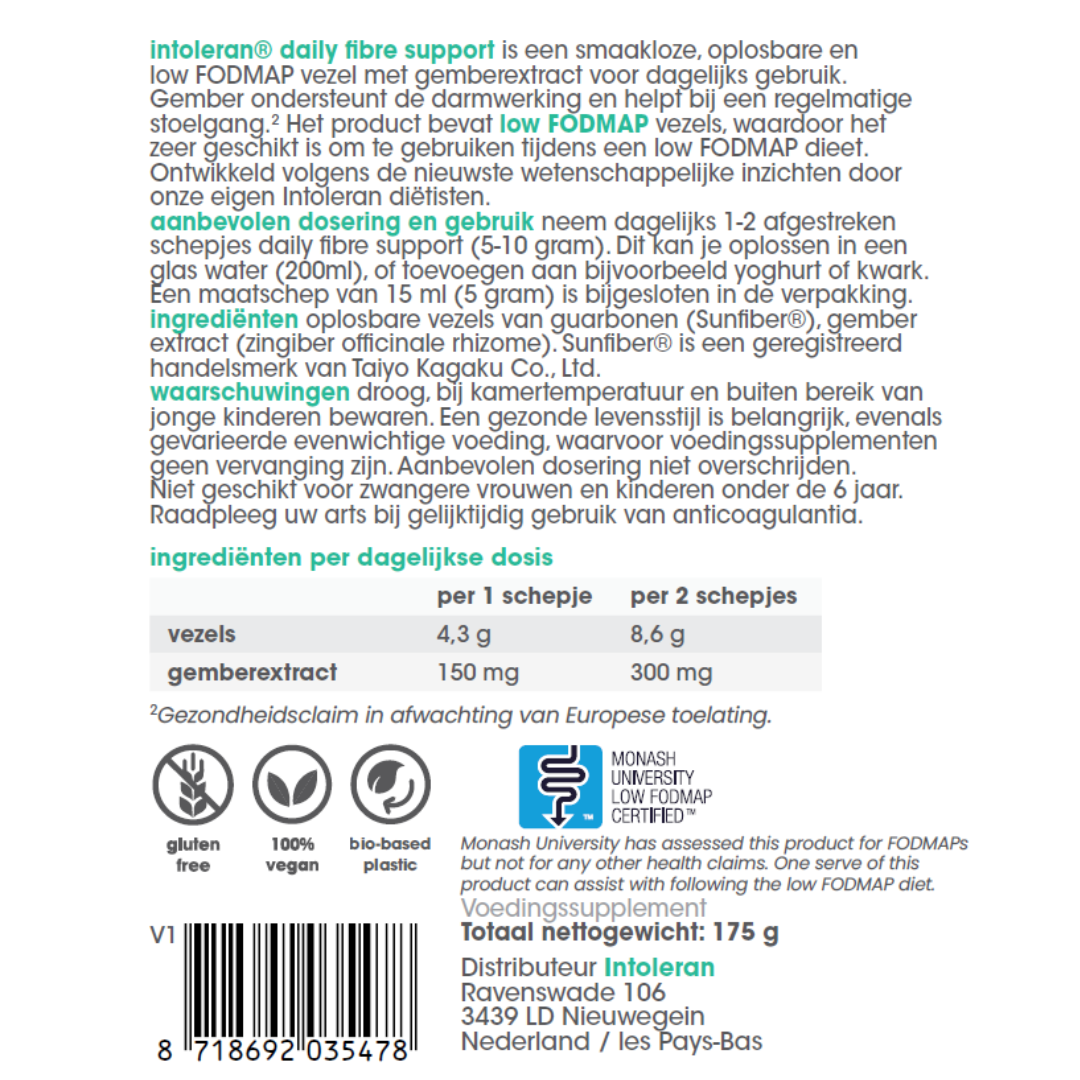 Daily Fibre Support - Intoleran Nederland