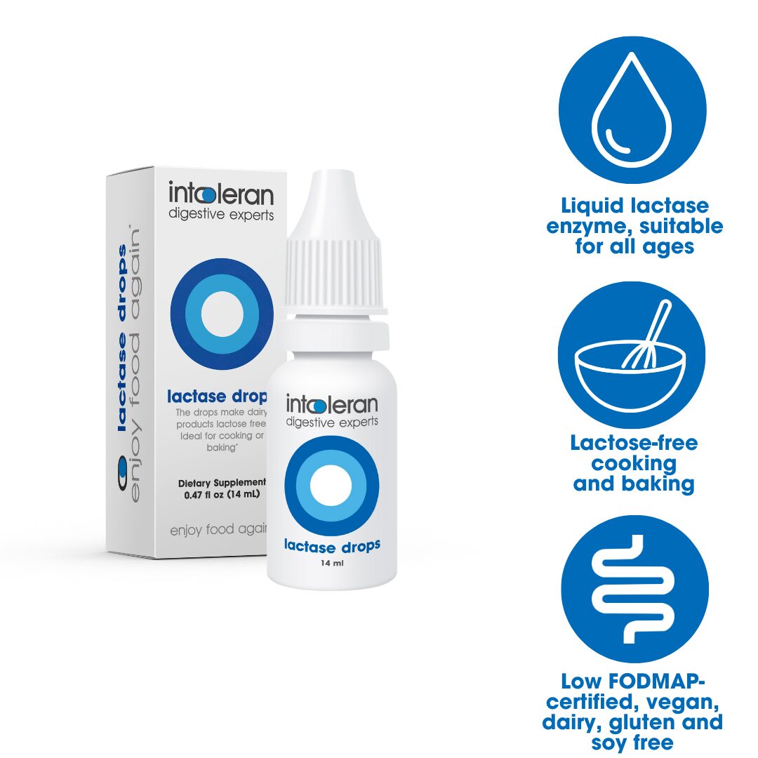 Lactase drops | Make dairy products lactose-free! | Intoleran
