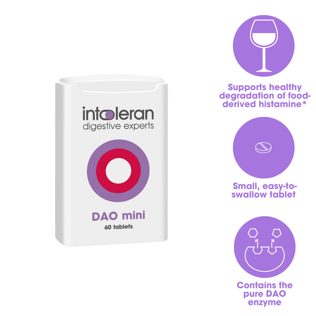 DAO mini - 60 tablets | Contains Diamine Oxidase | Intoleran