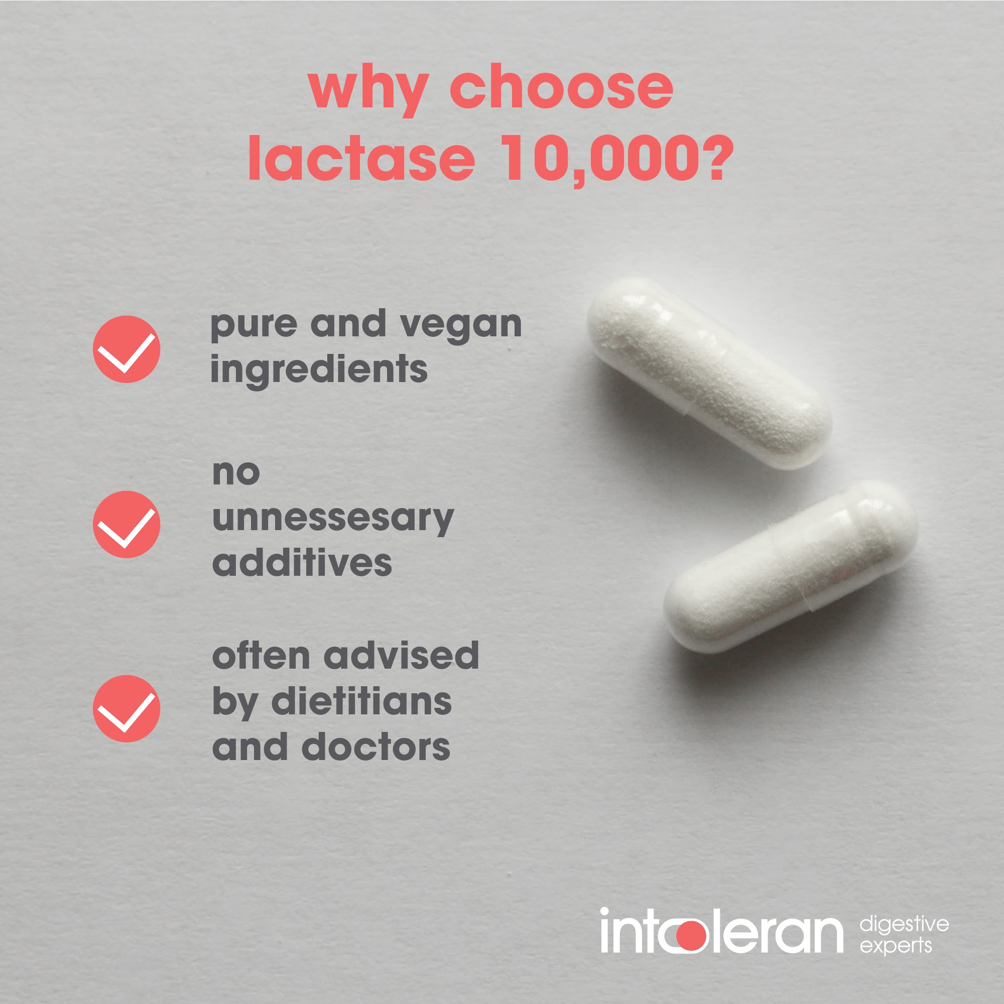 Lactase 10,000 - 36 capsules | Lactase enzyme | Intoleran