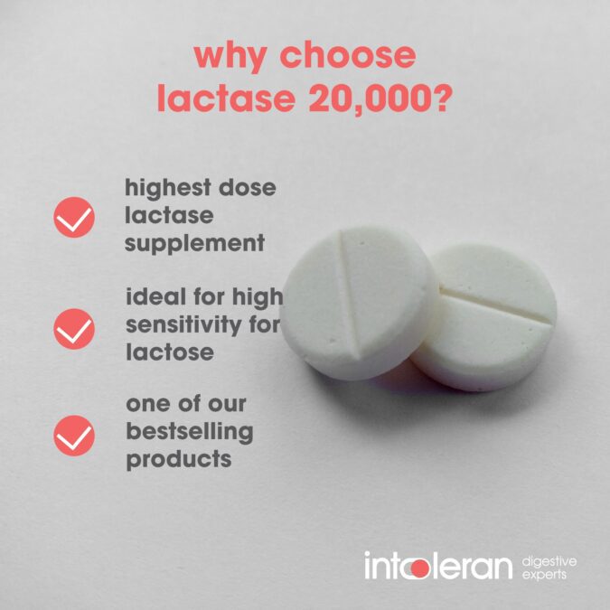 Lactase 20,000 - 50 tablets | Intoleran