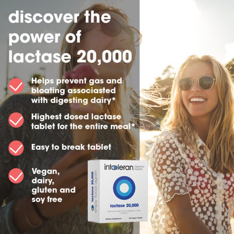 Lactase 20,000 - 50 tablets | Intoleran